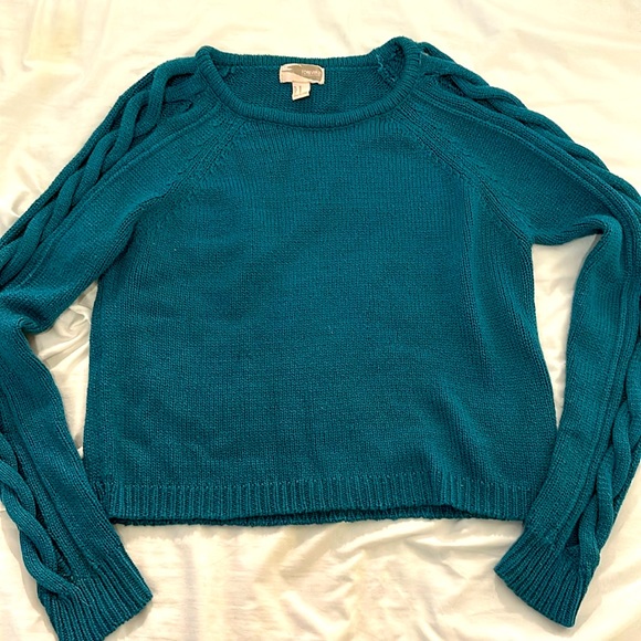 Forever 21 | Sweaters | Teal Crop Top Sweater | Poshmark